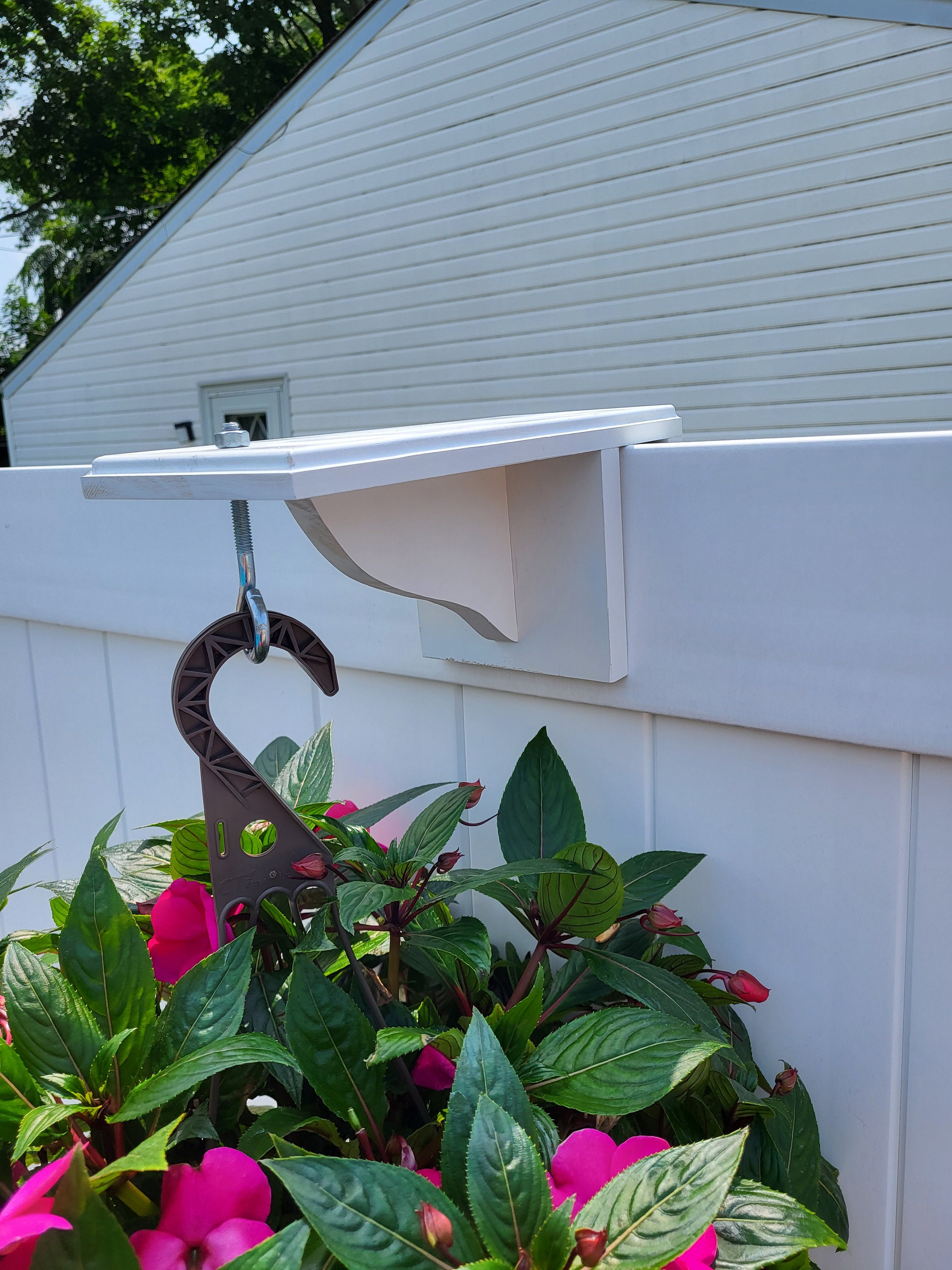 Plant Hanger, Over the Fence Plant Hook, Hanging Flower Pot Hook, Plant ...
