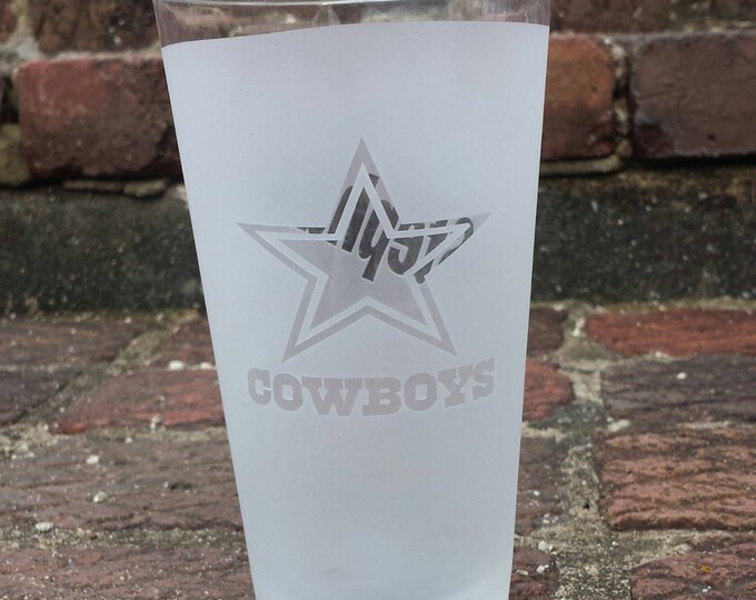 Dallas Cowboys Gift Idea | Personalized Dallas Cowboys Beer Glasses ...