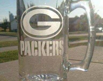 Green Bay Packers Gift Personalized Packers Beer Mug | Etsy