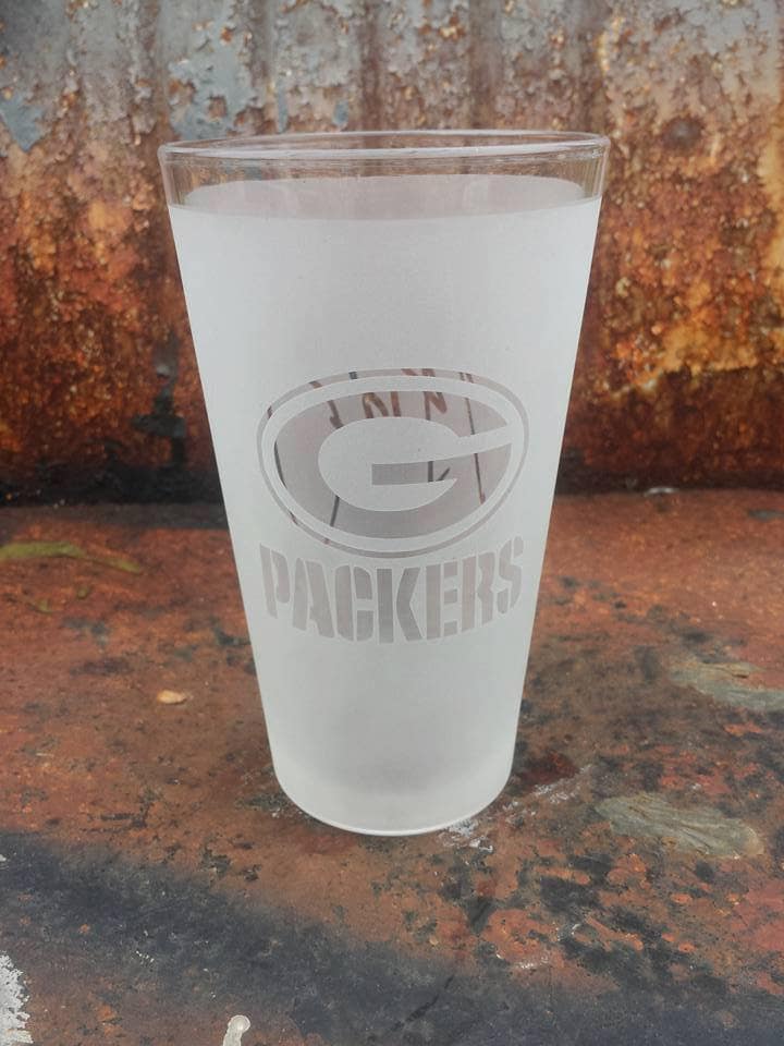 Personalized Green Bay Packers Glasses Gift Packers Beer Glass Set ...
