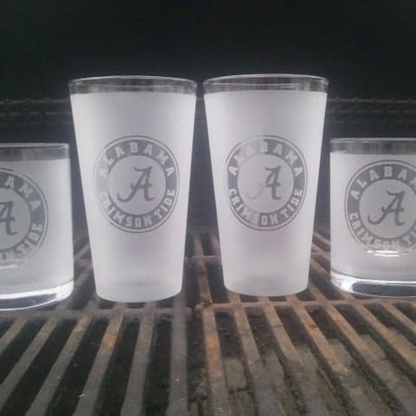 Alabama Pint Glasses - Etsy