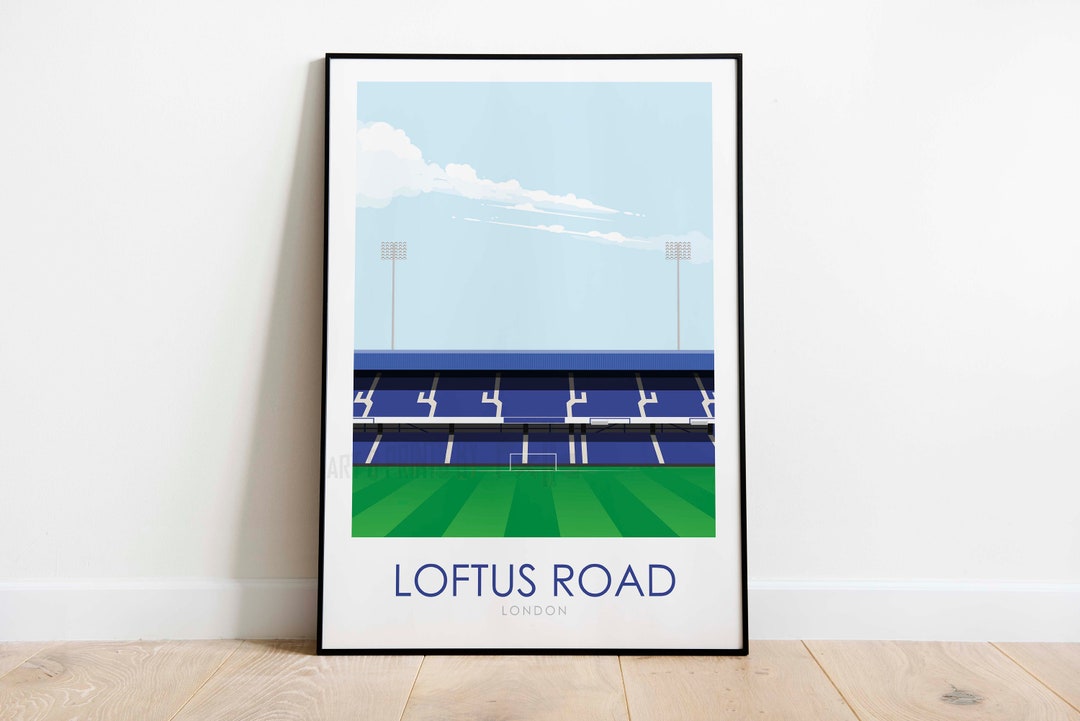Loftus Road Stadium Print, Handmade Stadium Poster, London Football ...