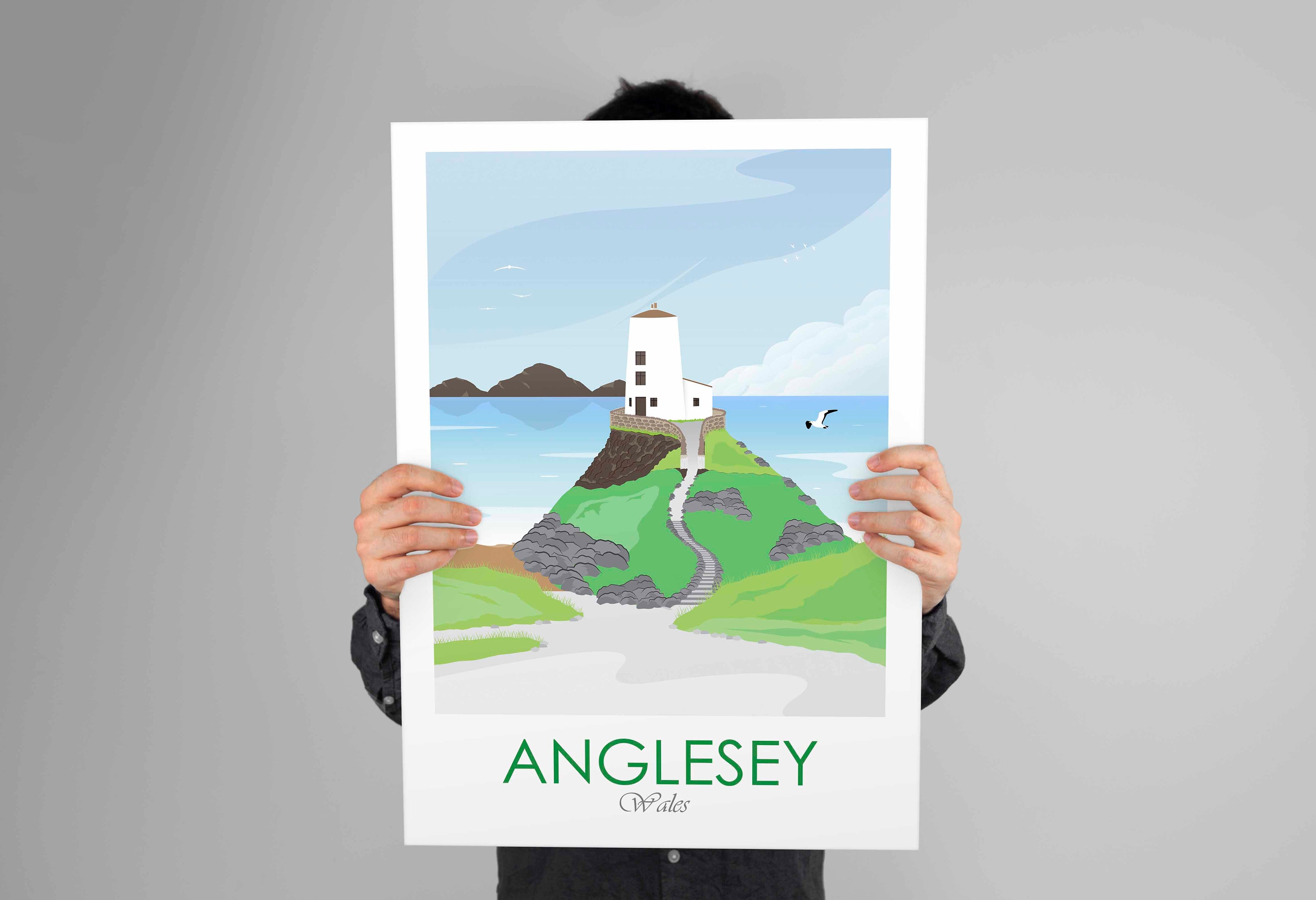Anglesey Print, Anglesey Poster, Wales, Llanddwyn Poster, Llanddwyn ...