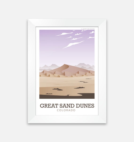 Great Sand Dunes Poster Great Sand Dunes Print US National | Etsy