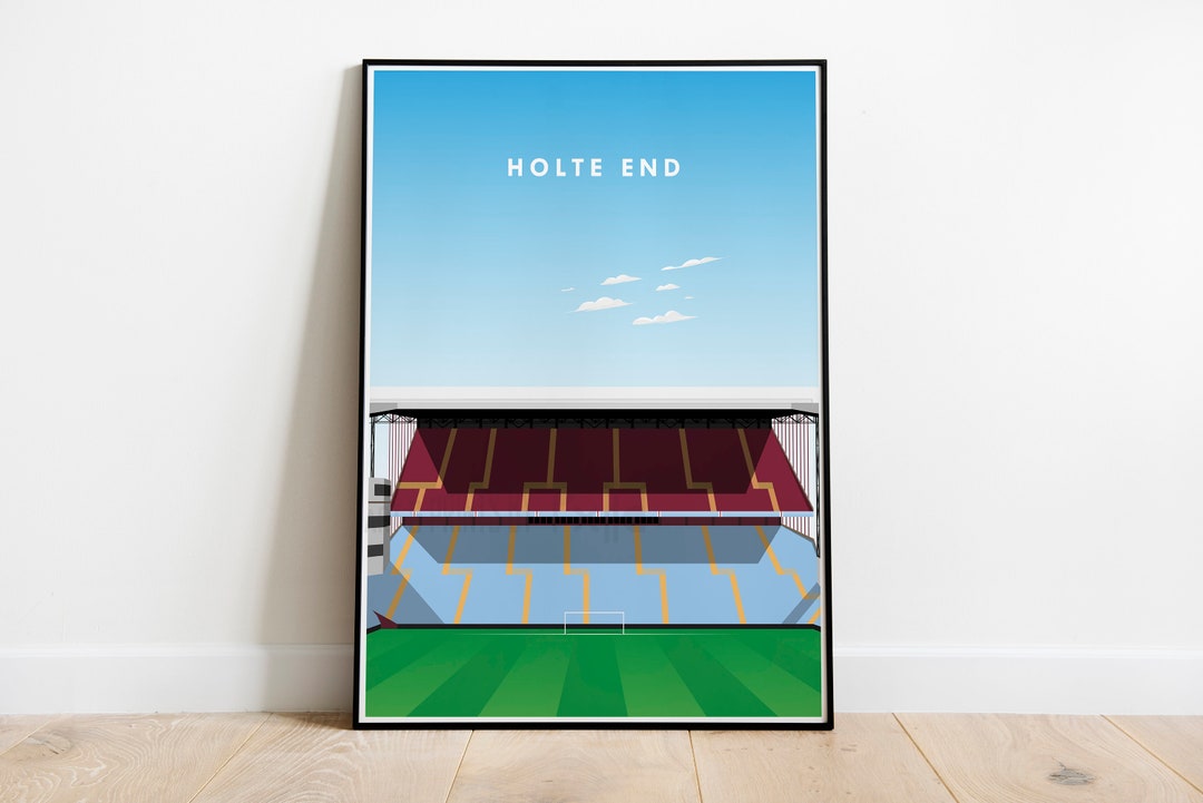 The Holte End, Villa Park Stadium, Villa Park Stadium Print, Handmade ...