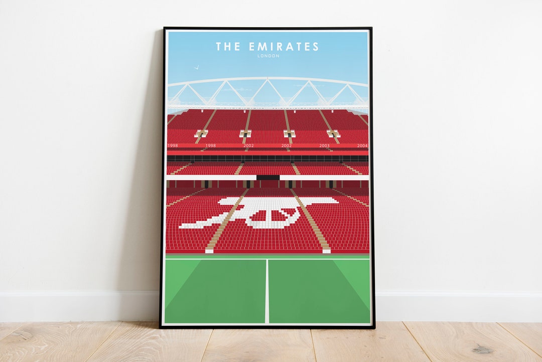 The Emirates, Football Stadium Print, Ashburton Grove, London, Stadium ...