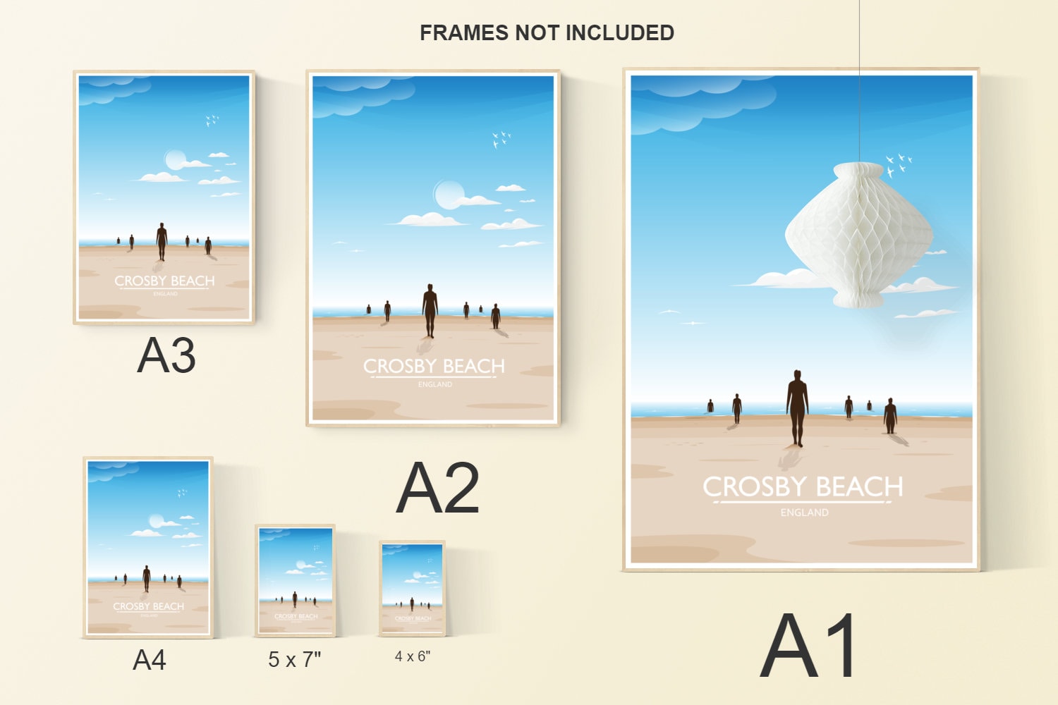 Crosby Beach Poster Crosby Beach Print UK Beach Poster UK - Etsy UK