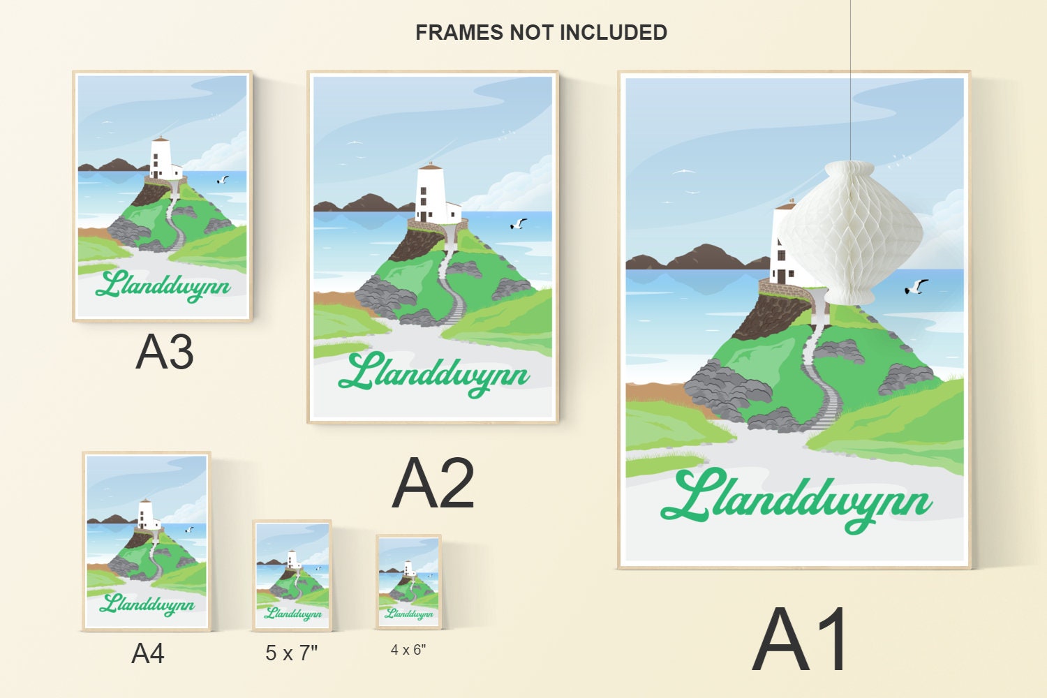 Anglesey Print, Anglesey Poster, Wales, Travel Illustration, Travel ...