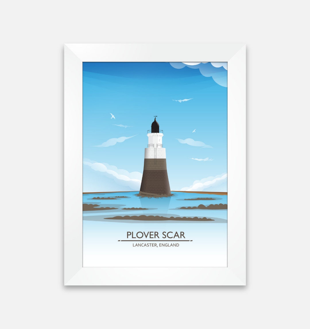 Plover Scar Print, Plover Scar Poster, UK Lighthouse Poster, UK ...