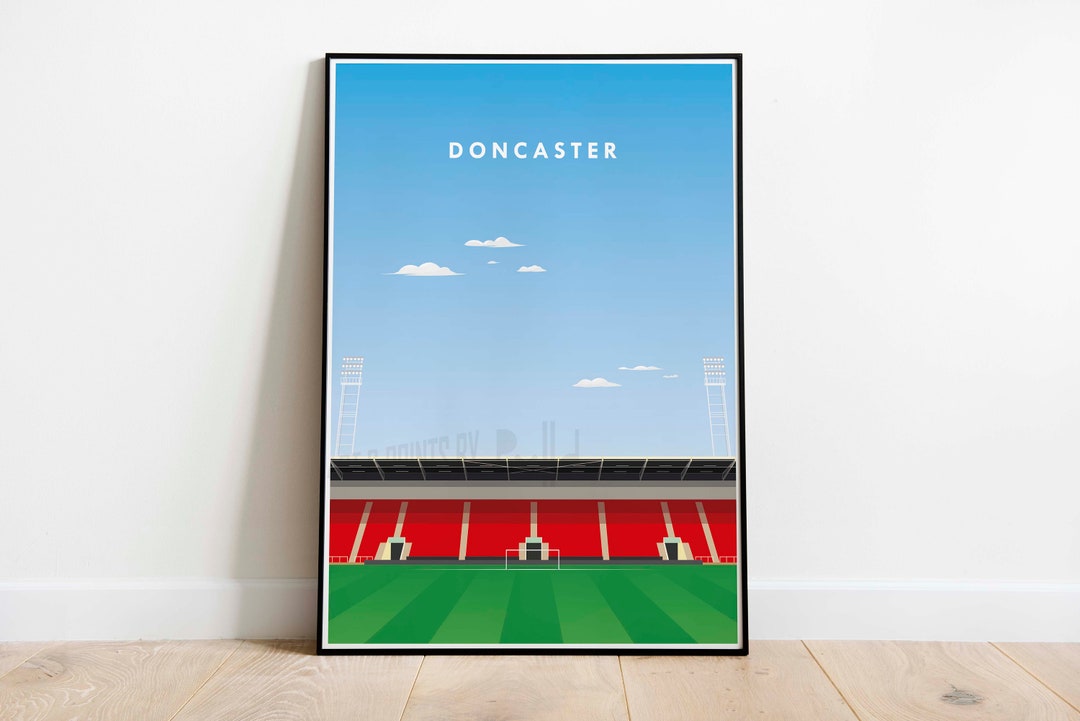 Doncaster, Eco-power Stadium, Keepmoat Stadium, Handmade Stadium Print ...