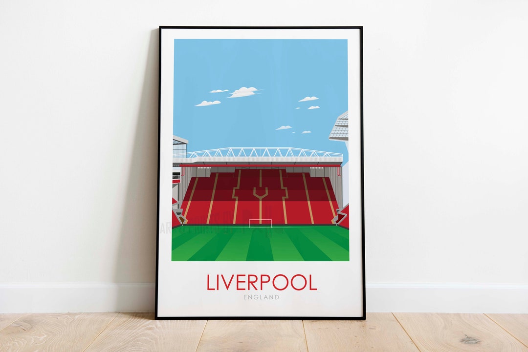 Liverpool, Anfield, Anfield Stadium, Liverpool Stadium Print, Handmade ...