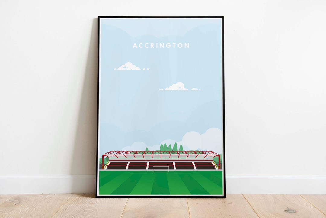 The Wham Stadium, Accrington, Handmade Stadium Print, Football Stadium ...