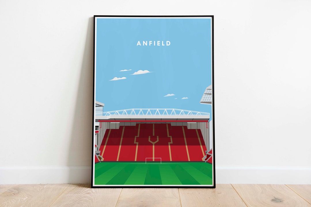 Liverpool, Anfield, Anfield Stadium, Liverpool Stadium Print, Handmade ...