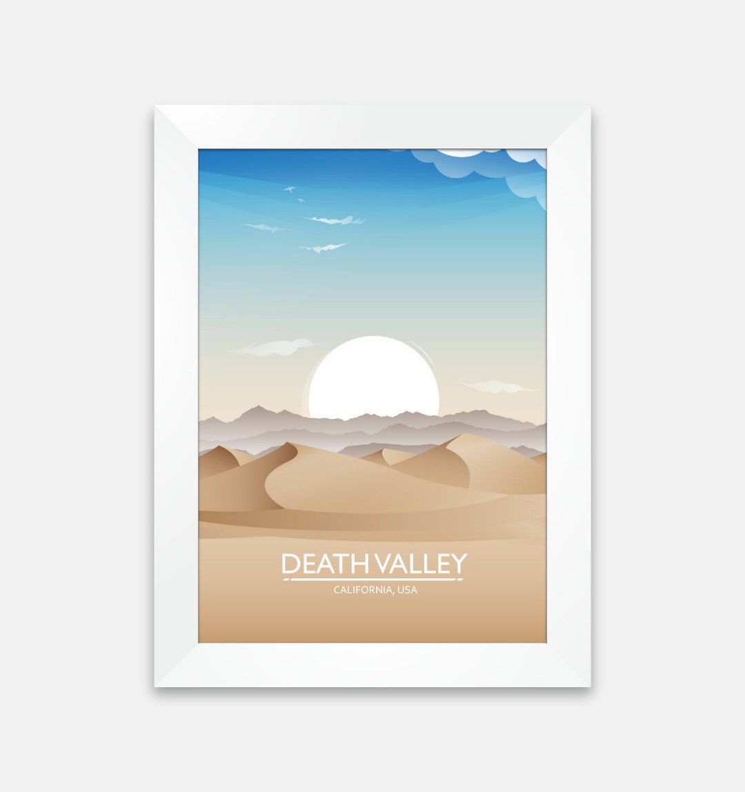 Death Valley Print, Death Valley Poster, US National Park Poster, US ...