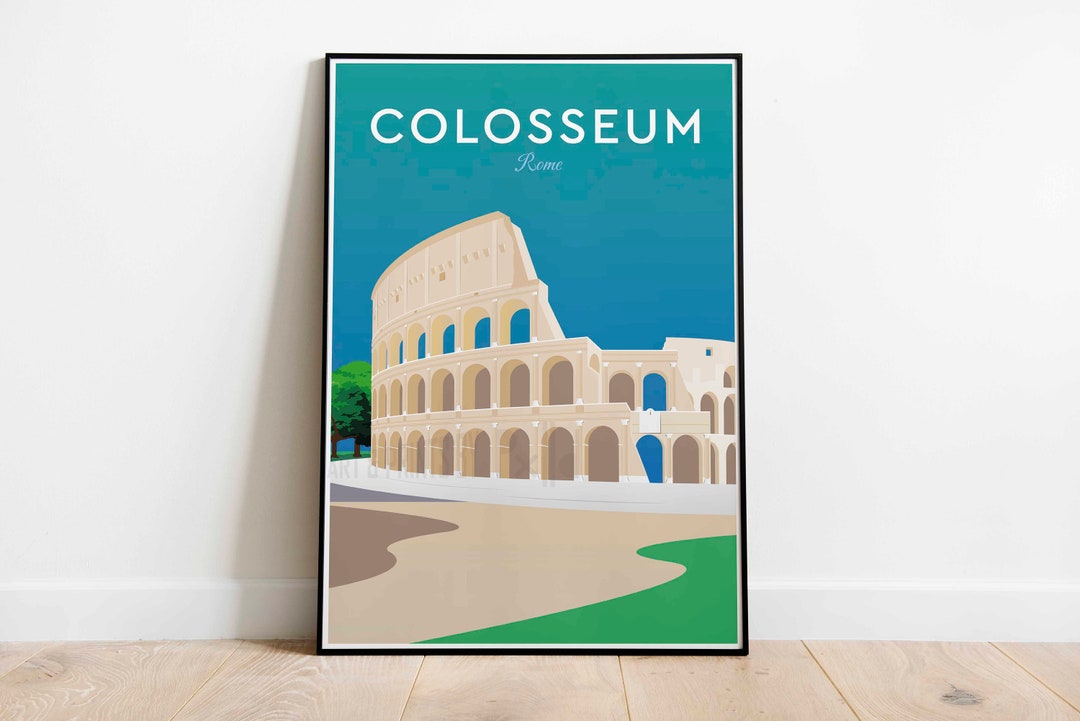 Colosseum Poster, Colosseum Print, Rome Poster, Rome Print, Italy ...