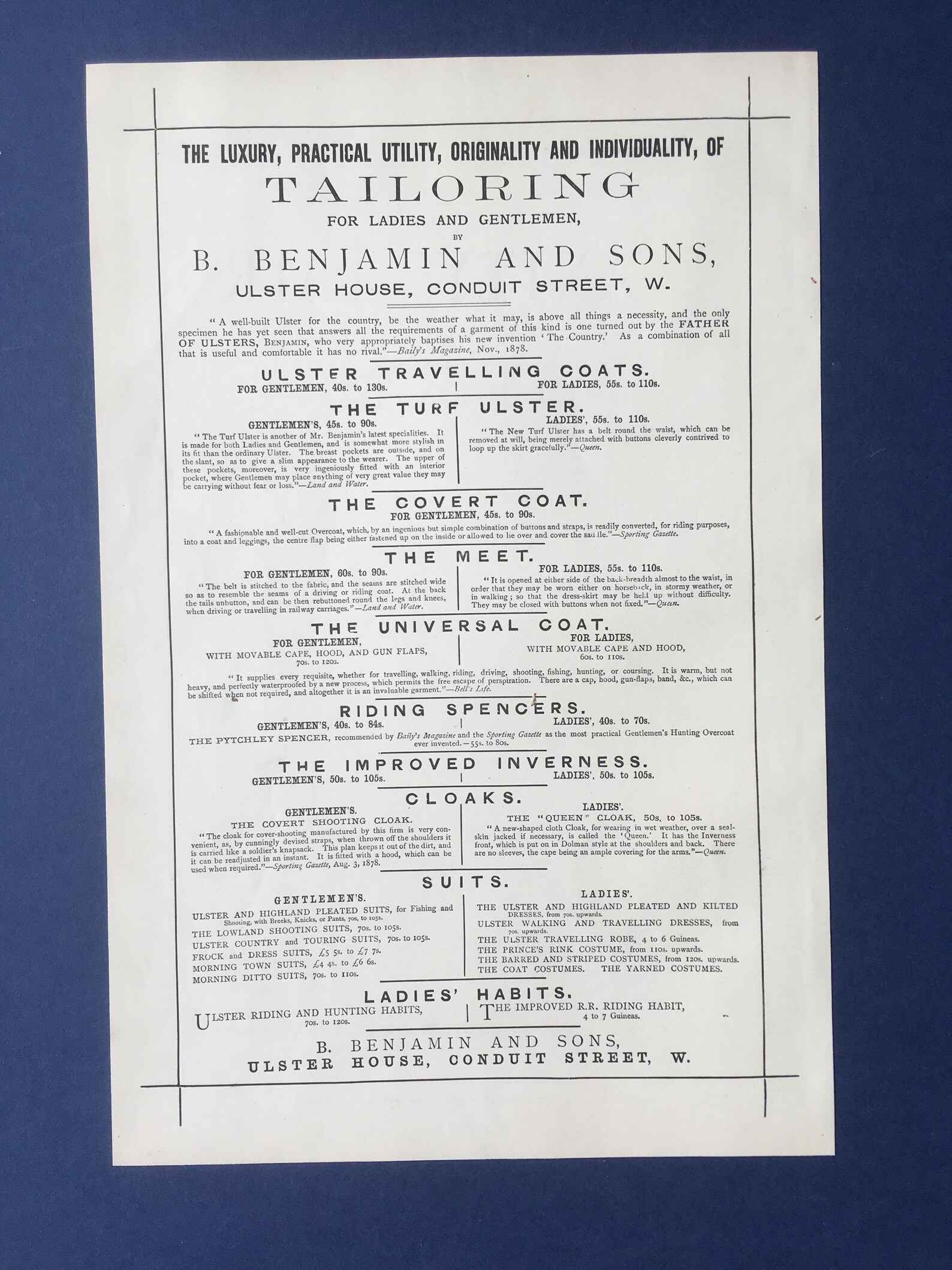 Original Victorian Advertisement - Ready for Framing - Etsy