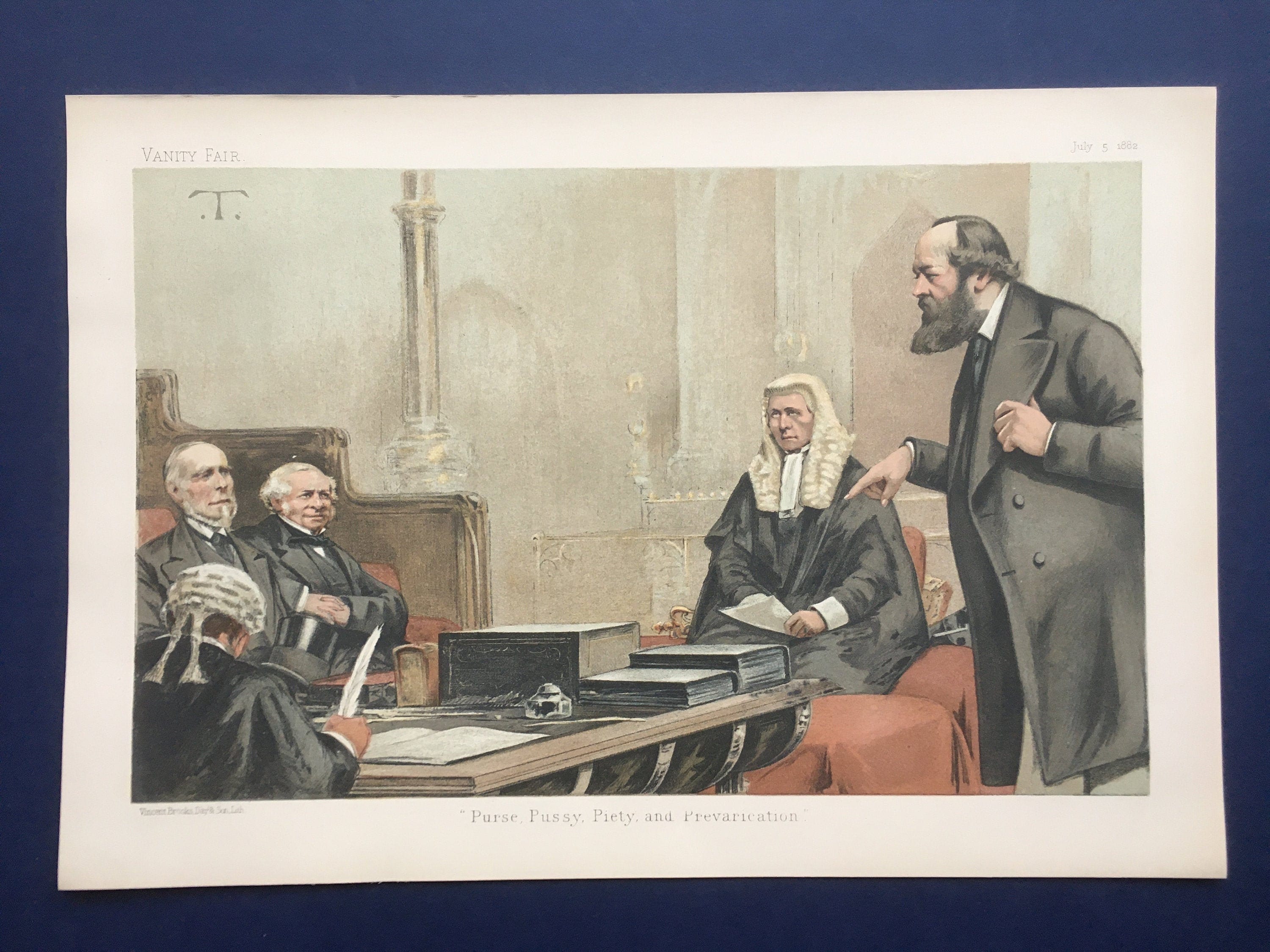 Original 1882 Victorian Politics Lithograph Print _ "purse, Pussy ...