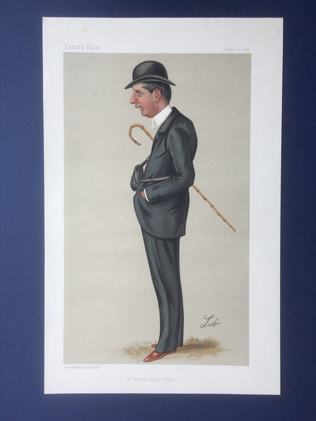 Original 1890 Victorian Lithograph Print of Mr Marcus Henry - Etsy