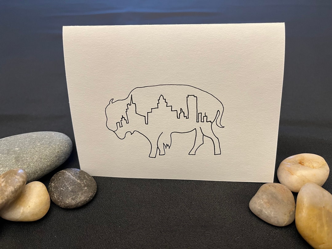 Buffalo New York Skyline Card, Seasonal Cards, Note Cards, Cards ...