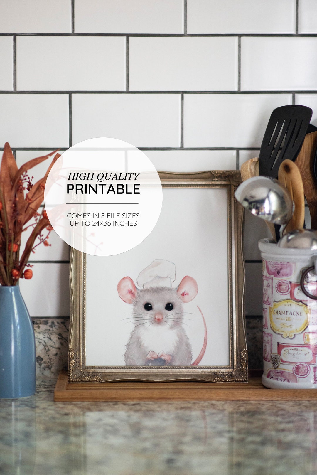 Remy Wall Art, Anyone Can Cook, Printable Realistic Ratatouille Art - Etsy