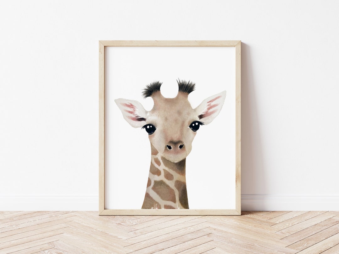 Baby Giraffe Print, Printable Safari Decor for Nursery, Safari Nursery ...