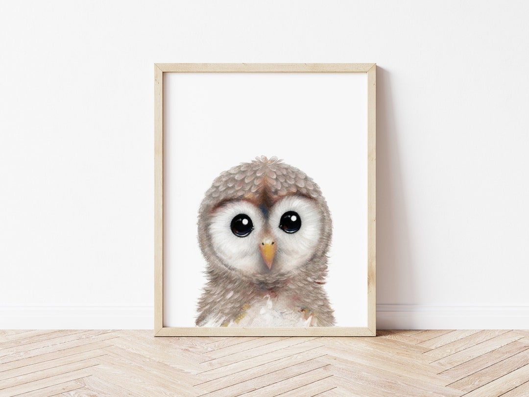 Baby Owl Print for Nursery PRINTABLE Animal Art for Nursery - Etsy