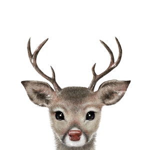 Rudolph the Red Nosed Reindeer Print, Printable Rudolph Art, Rudolph ...