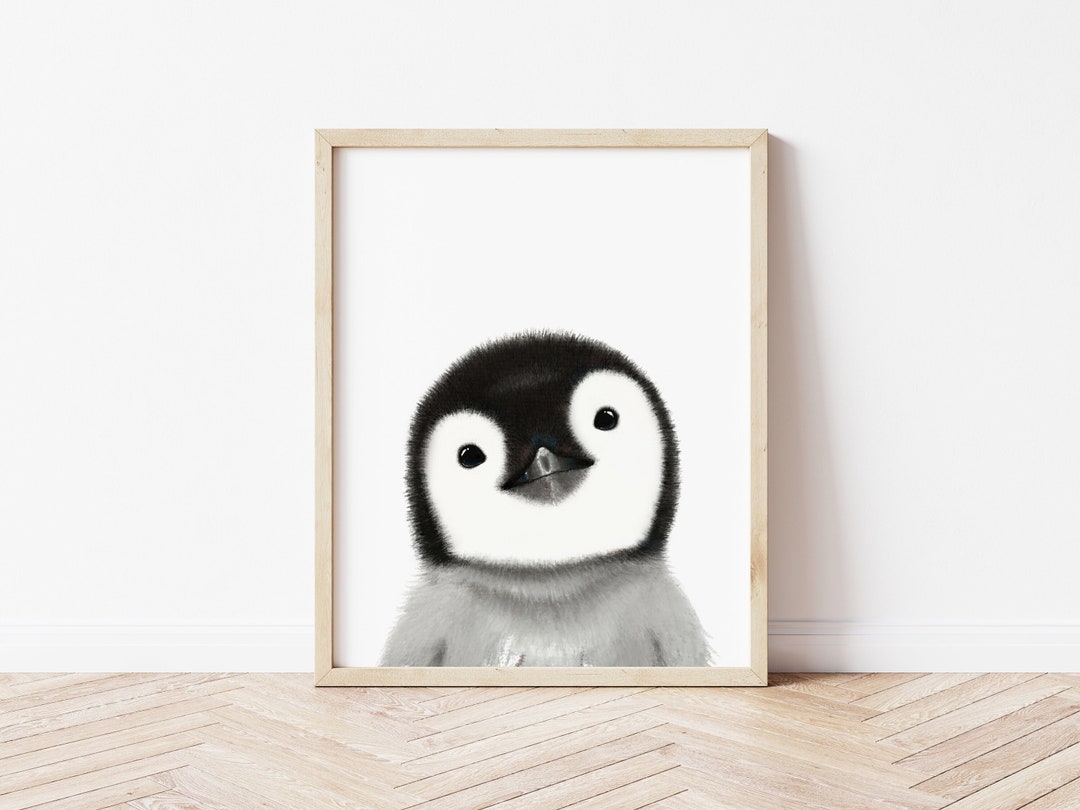 Cute Penguin Nursery Art, Baby Penguin Art, Printable Nursery Decor ...