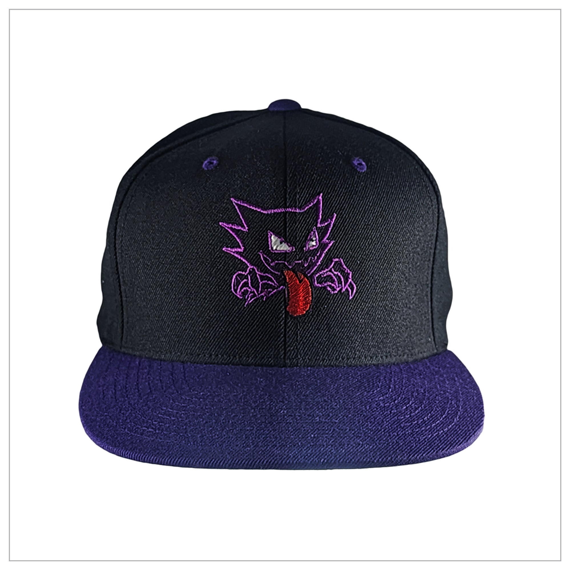 Gen 1 Ghost Pokemon haunter Flat Bill Adjustable Snapback Hat - Etsy