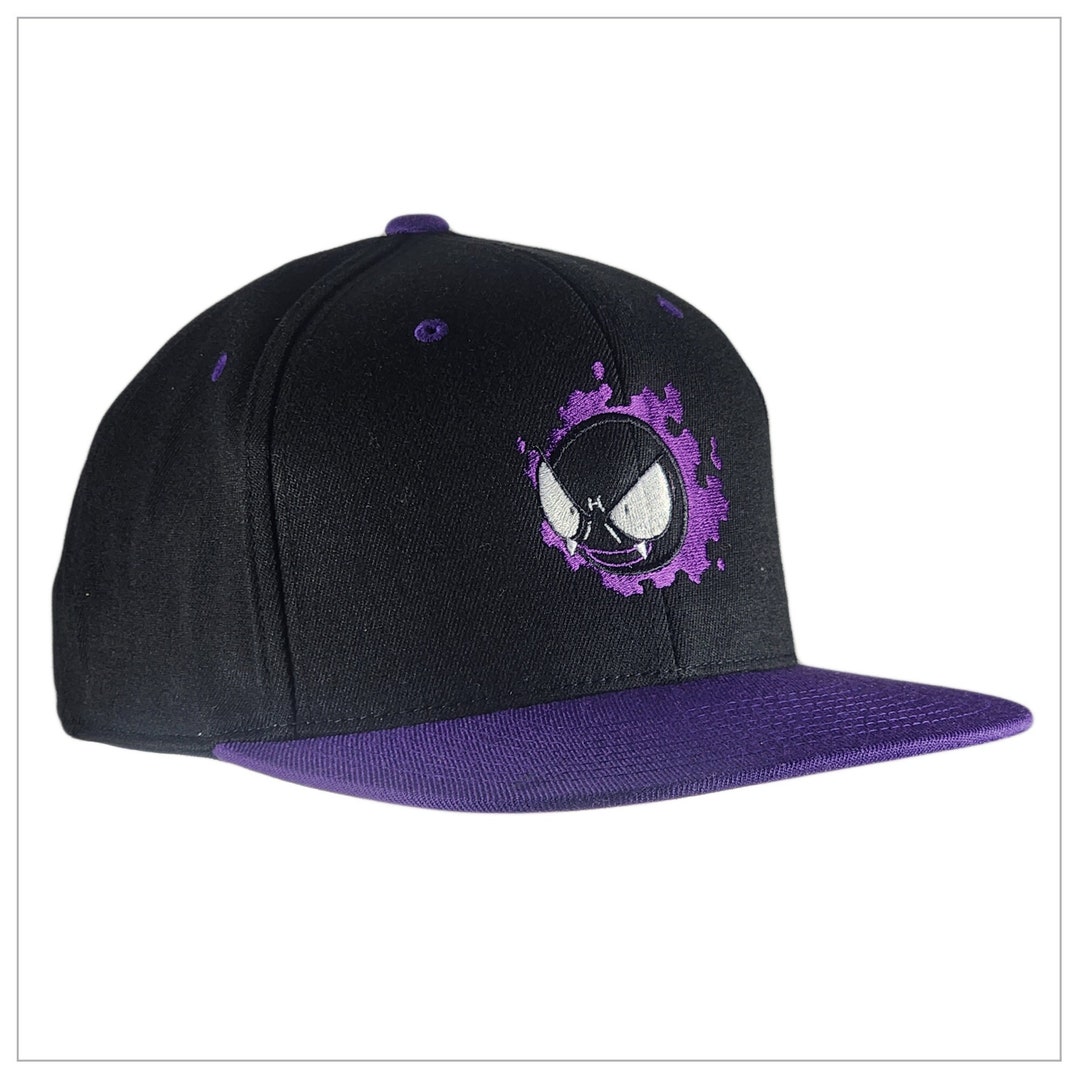 Gen 1 Ghost Pokemon ghastly Flat Bill Adjustable Snapback Hat - Etsy