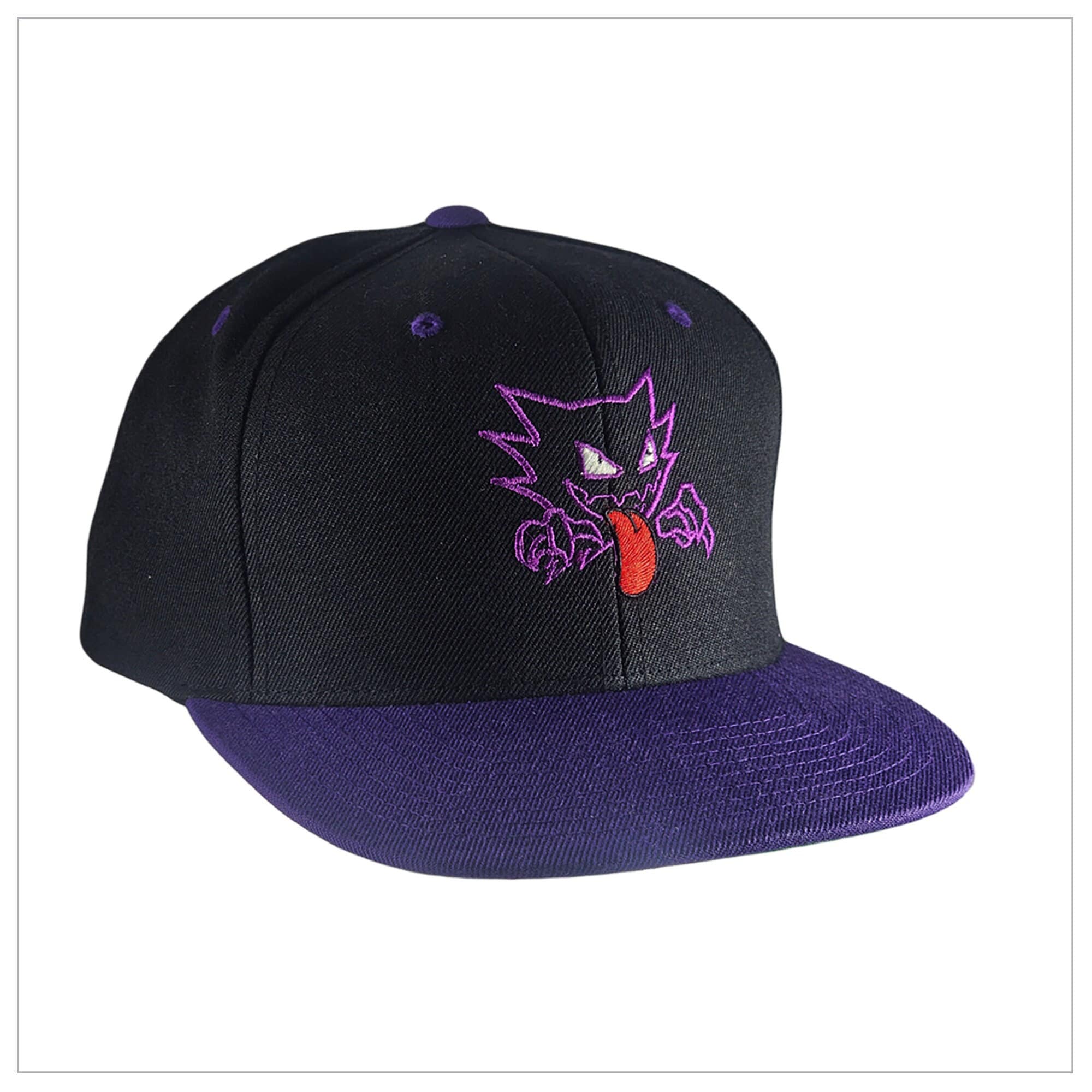 Gen 1 Ghost Pokemon haunter Flat Bill Adjustable Snapback Hat - Etsy