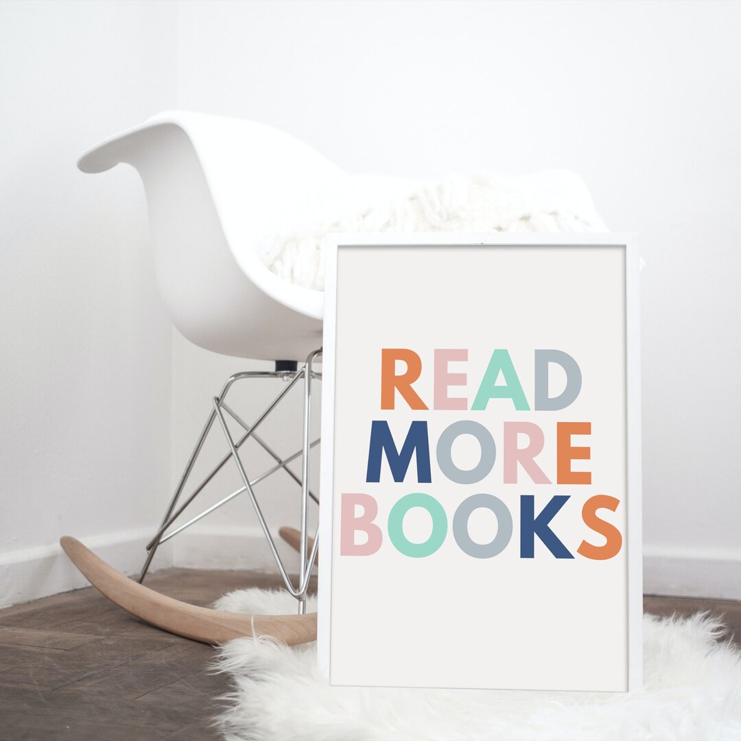 Digital Download Print | Read More Books Print | Printable Wall Art ...
