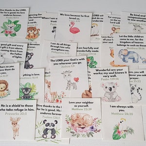 24 Scripture Cards for Kids, Printable Bible Verses for Kids, Set of 24 ...