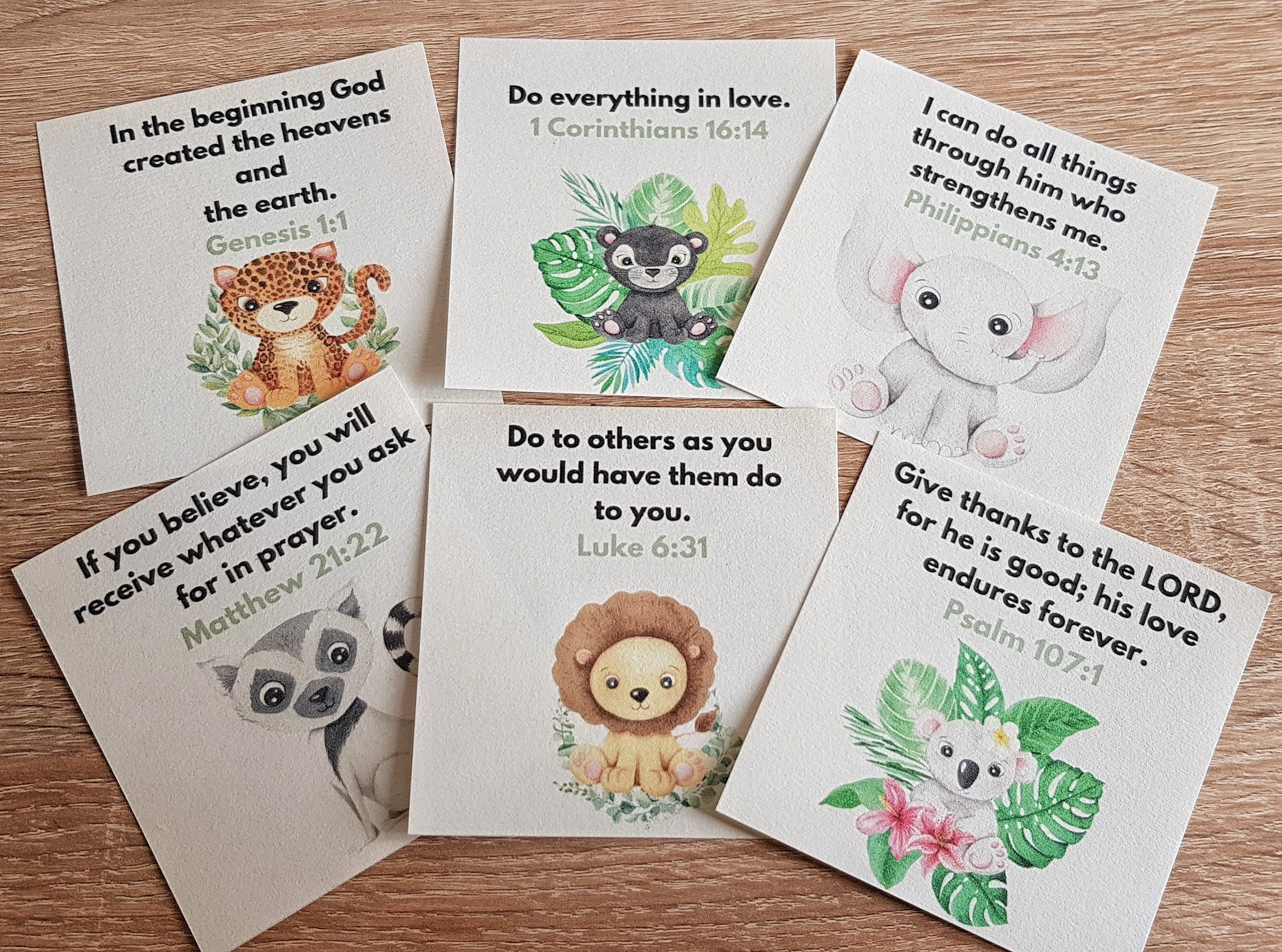 24 Scripture Cards for Kids, Printable Bible Verses for Kids, Set of 24 ...