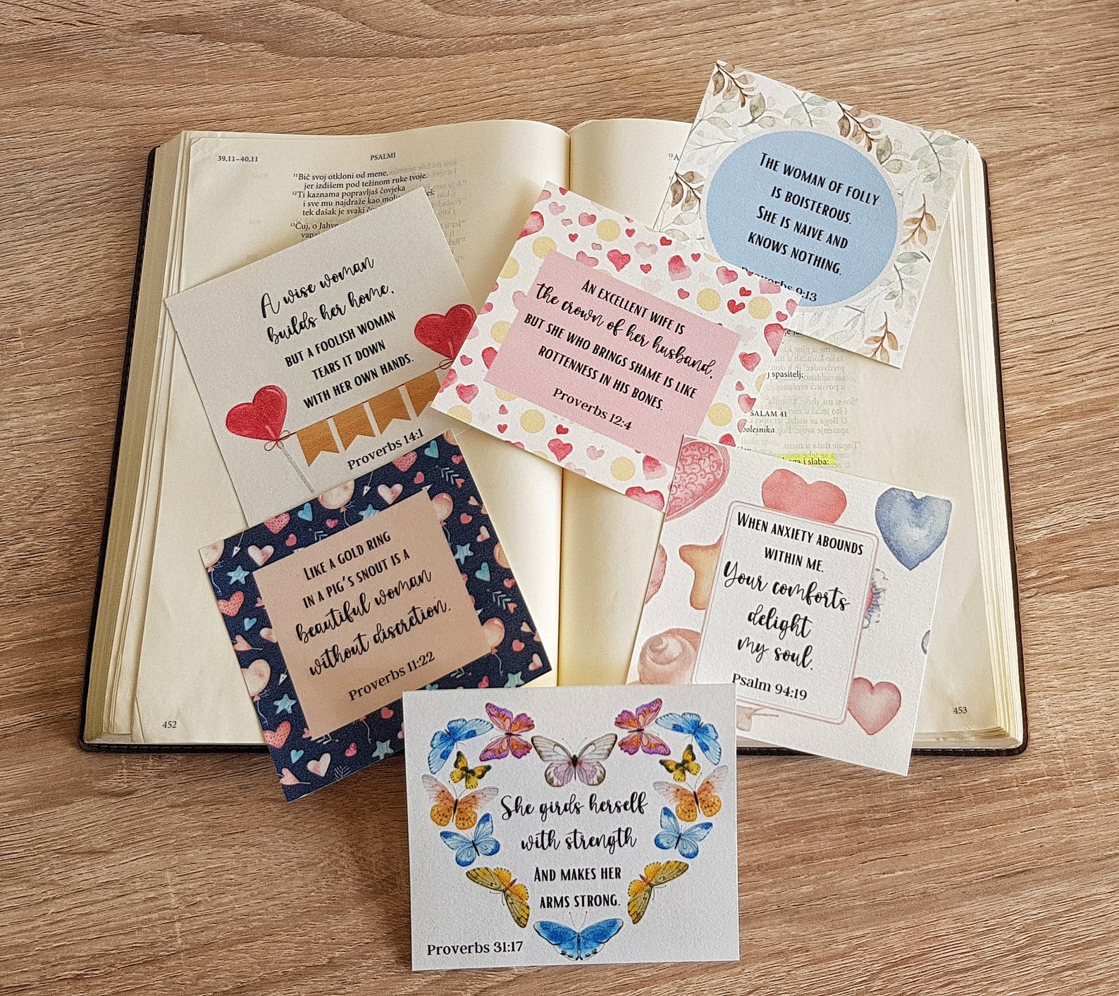 24 Scripture Cards for Teen Girl, Printable Bible Verses for Girls, Set ...