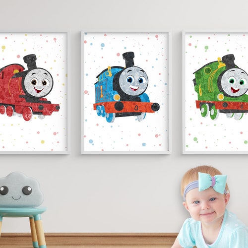 Thomas and Friends Watercolor Art Print Thomas Poster Tank - Etsy
