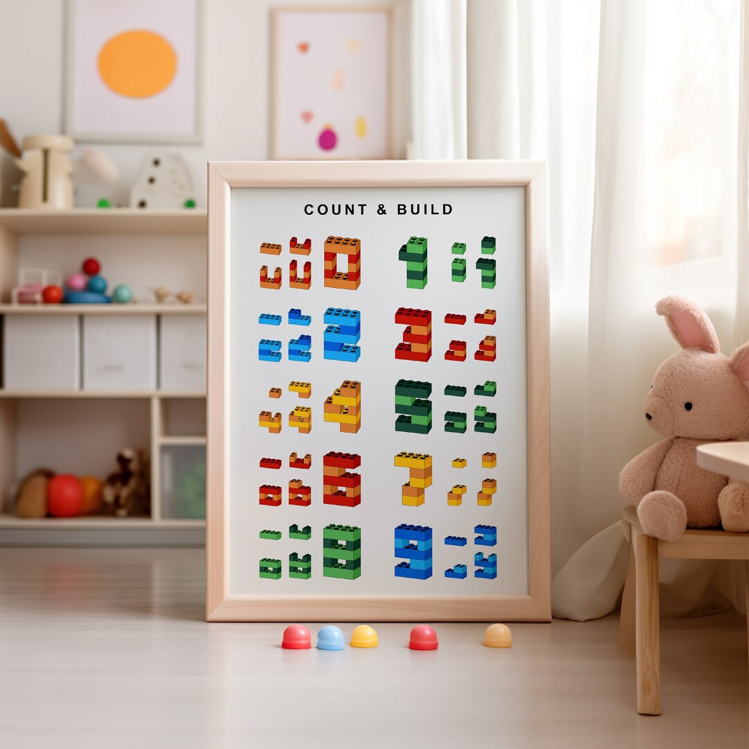 Printable Numbers Classroom Decor Poster: Montessori Poster With Toy ...