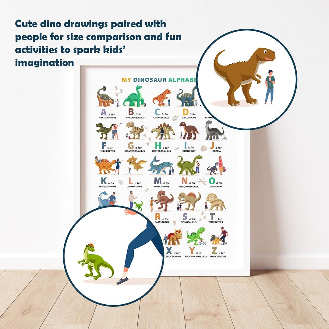 My Dinosaur Alphabet: Learn Abcs With Prehistoric Giants! - Etsy