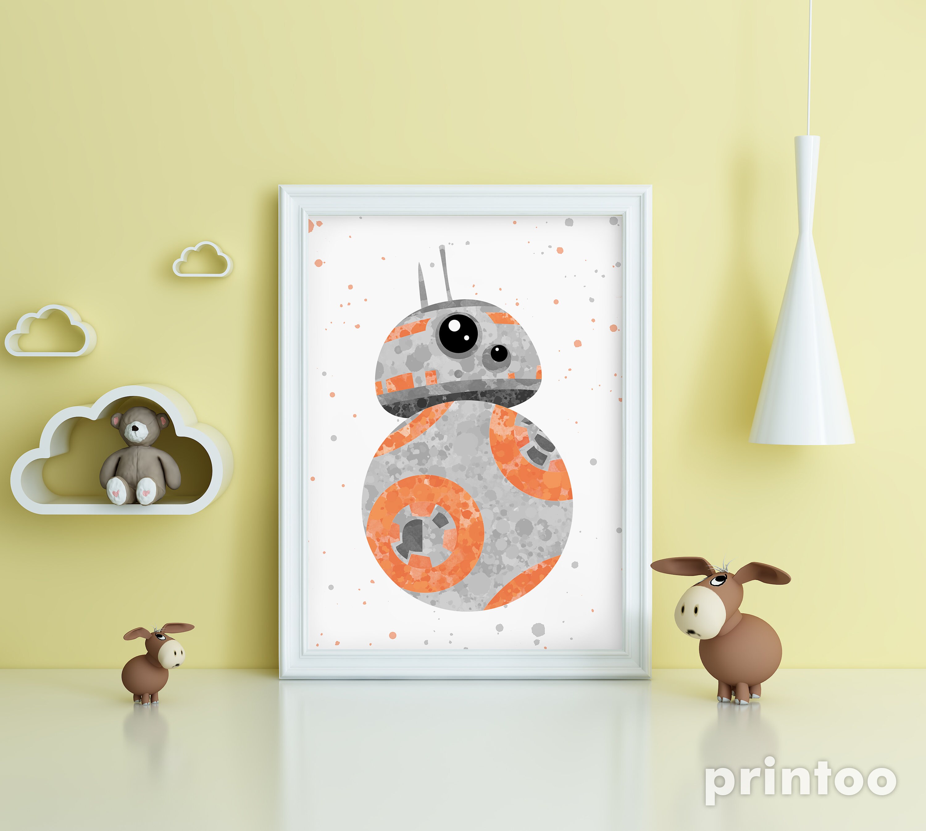 BB8 Poster Star Wars Nursery Star Wars BB8 Kids Room Star - Etsy