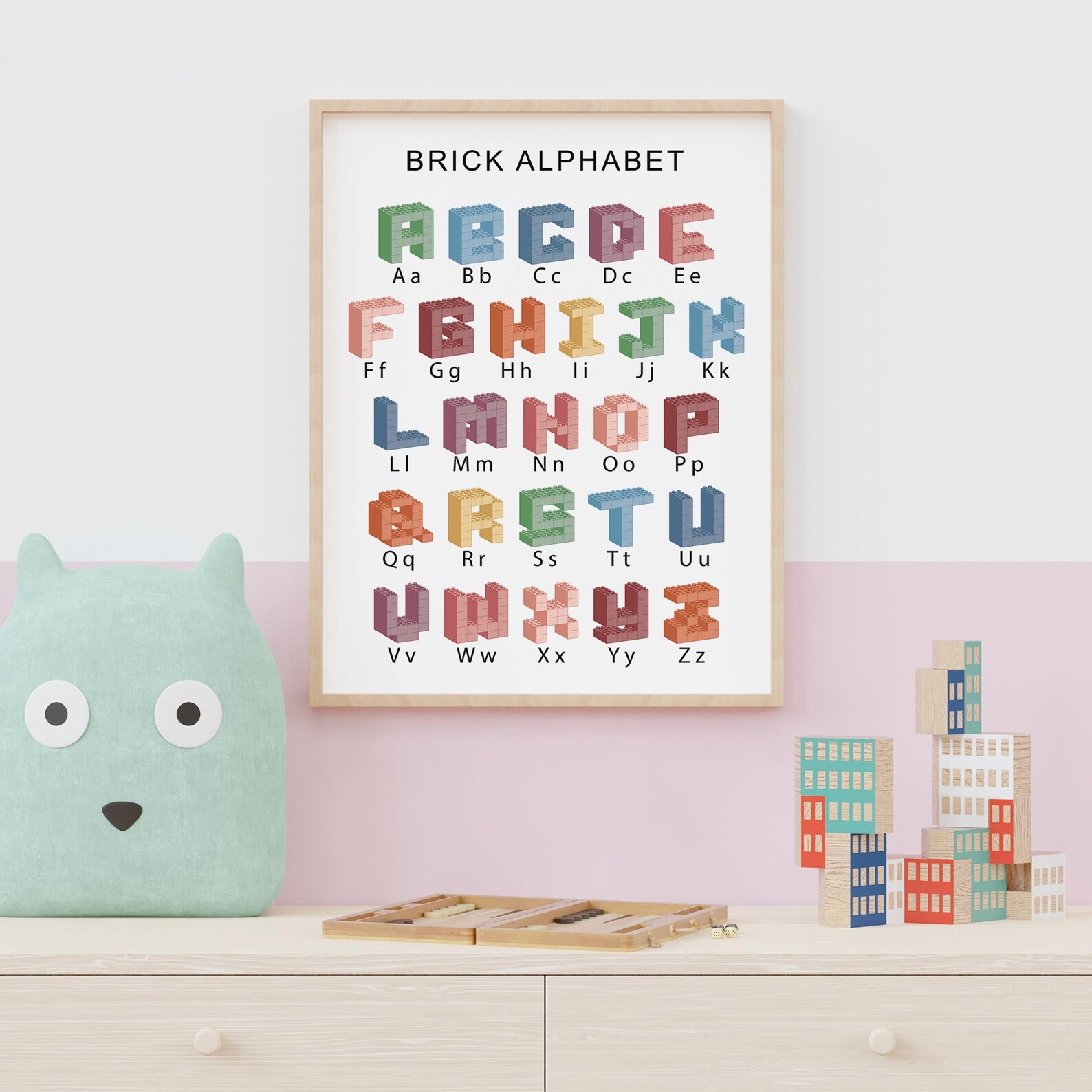 Bricks ABC Alphabet Poster: Montessori Classroom Decor (digital ...