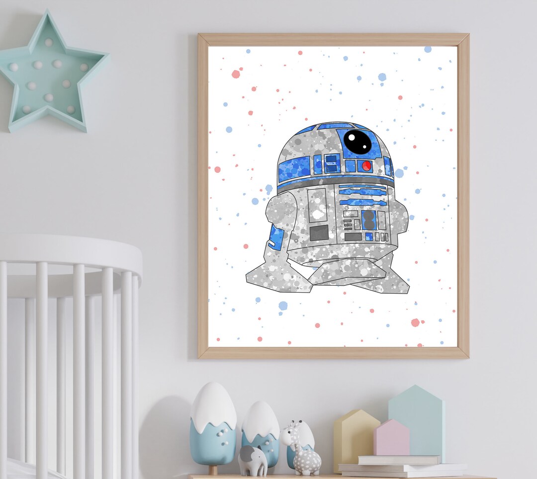 R2D2 Poster, Star Wars Nursery, Star Wars Decor, Kids Room, Star Wars ...