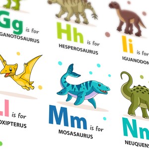 Dinosaur ABC Poster: Engaging Alphabet Educational Poster for Classroom ...