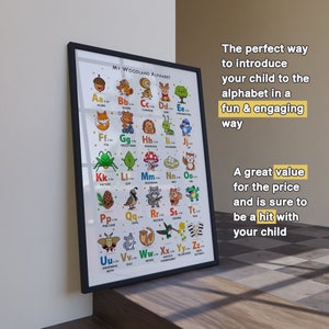 Woodland Animal Alphabet Poster – ABC Forest Wall Art for Kids - Etsy