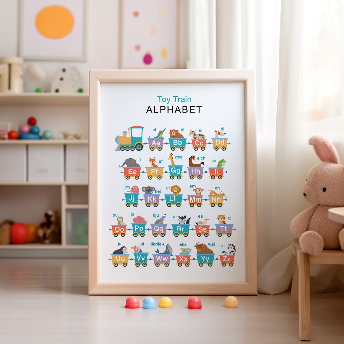 Animal Alphabet Poster: Playful Abcs, Nursery & Classroom Decor ...