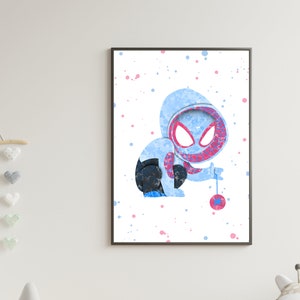 Superhero Girls Poster 6 Set, Baby Room, Superheroine, Superhero ...