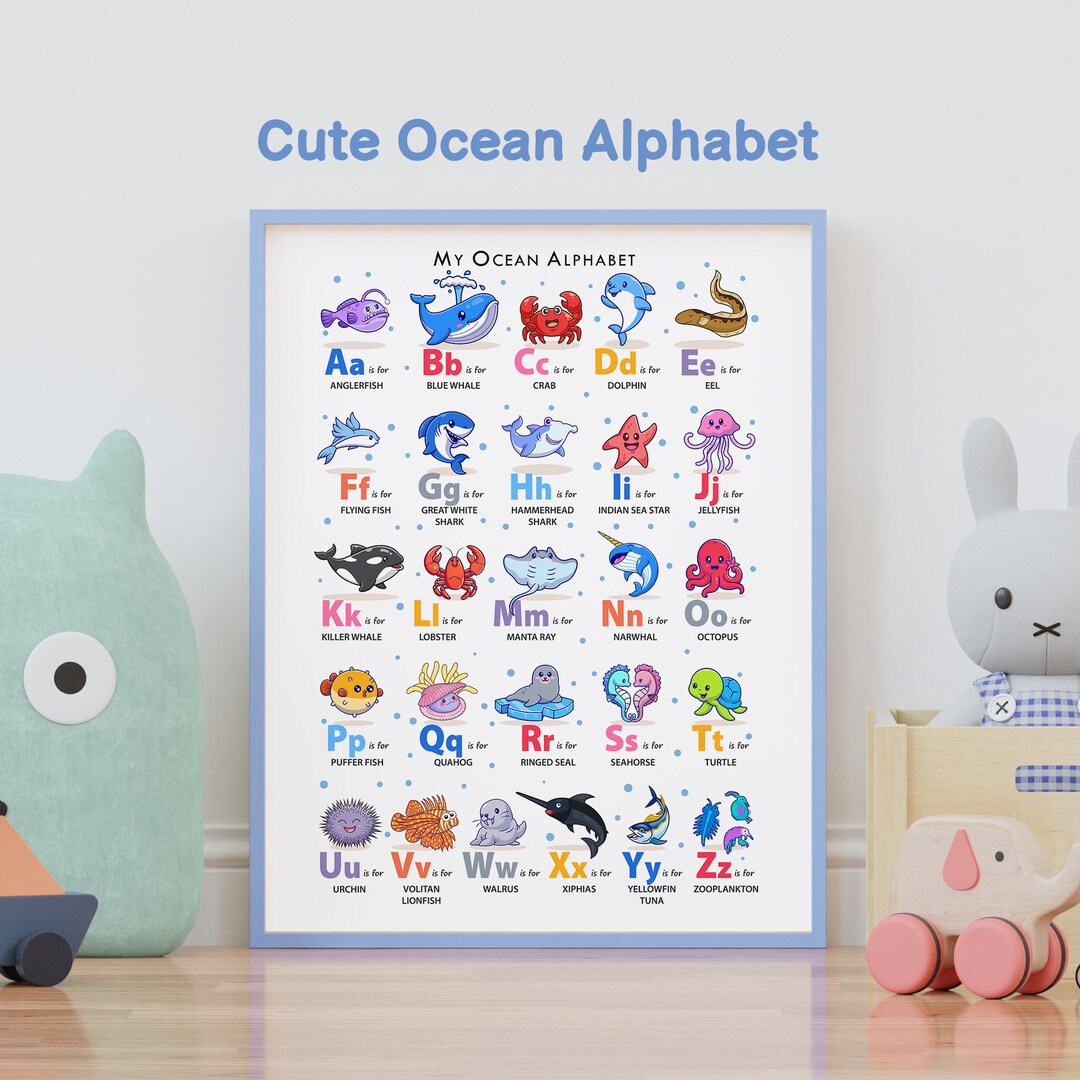Ocean ABC Poster: Engaging Alphabet Educational Poster for - Etsy