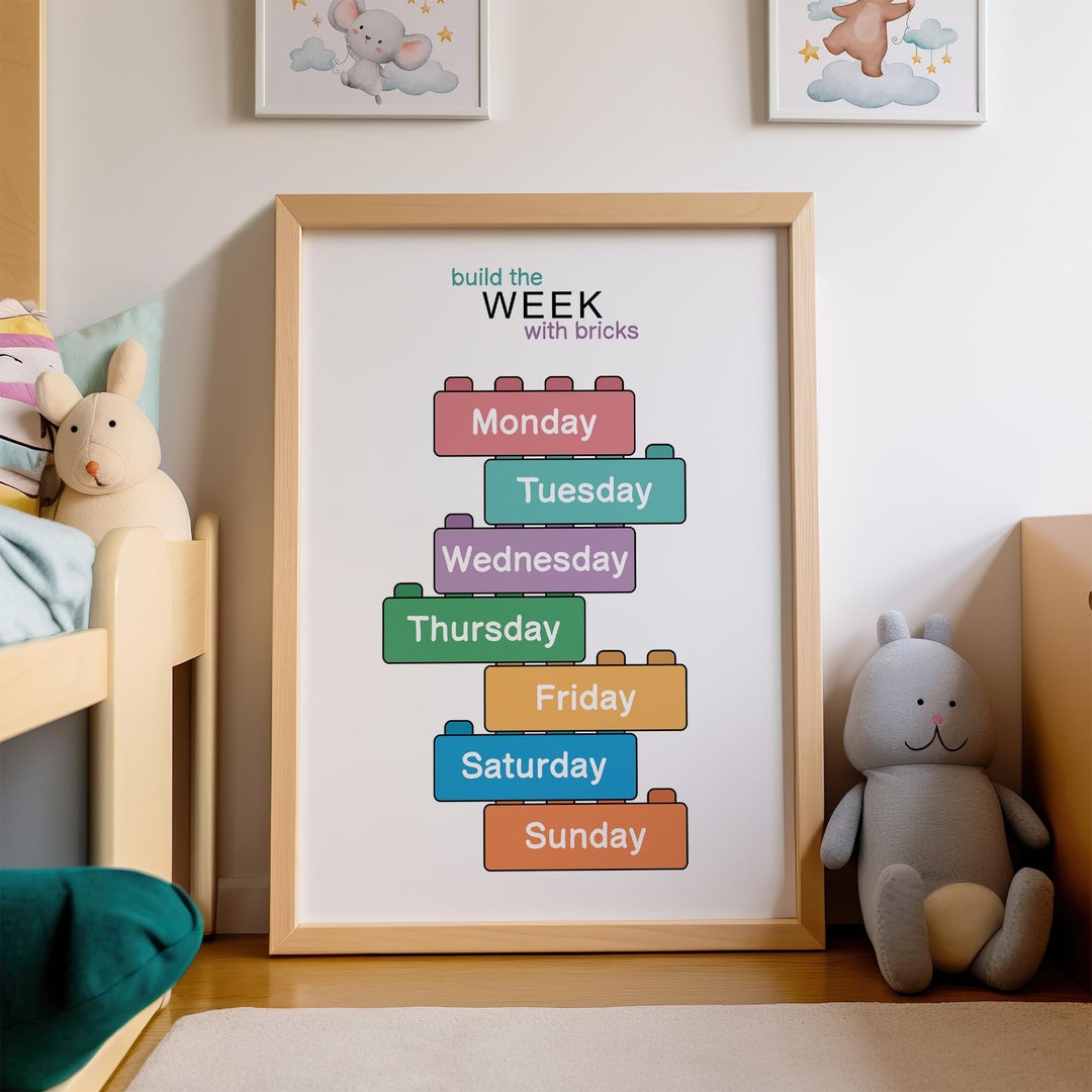 Days of the Week Poster – Nursery Decor, Classroom Posters, Montessori ...