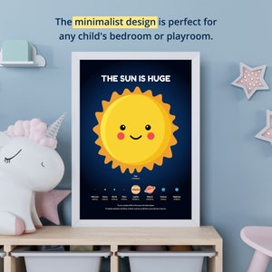 Minimalist Solar System Poster for Classroom Decor and Space Wall Art ...