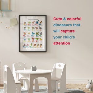 Dinosaur ABC Poster: Engaging Alphabet Educational Poster for Classroom ...