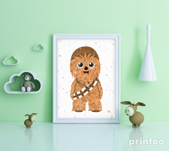 Chewbacca Poster Star Wars Nursery Kids Room Poster Star | Etsy